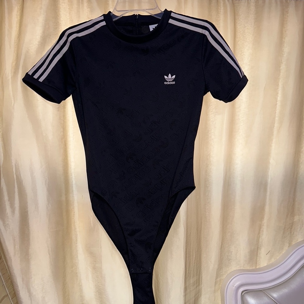 Adidas Originals S Body Jacquard Bodysuit Size Small - Gem